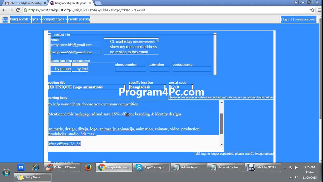 How to Post Ad posting in Craigslist and Backpage - YouTube