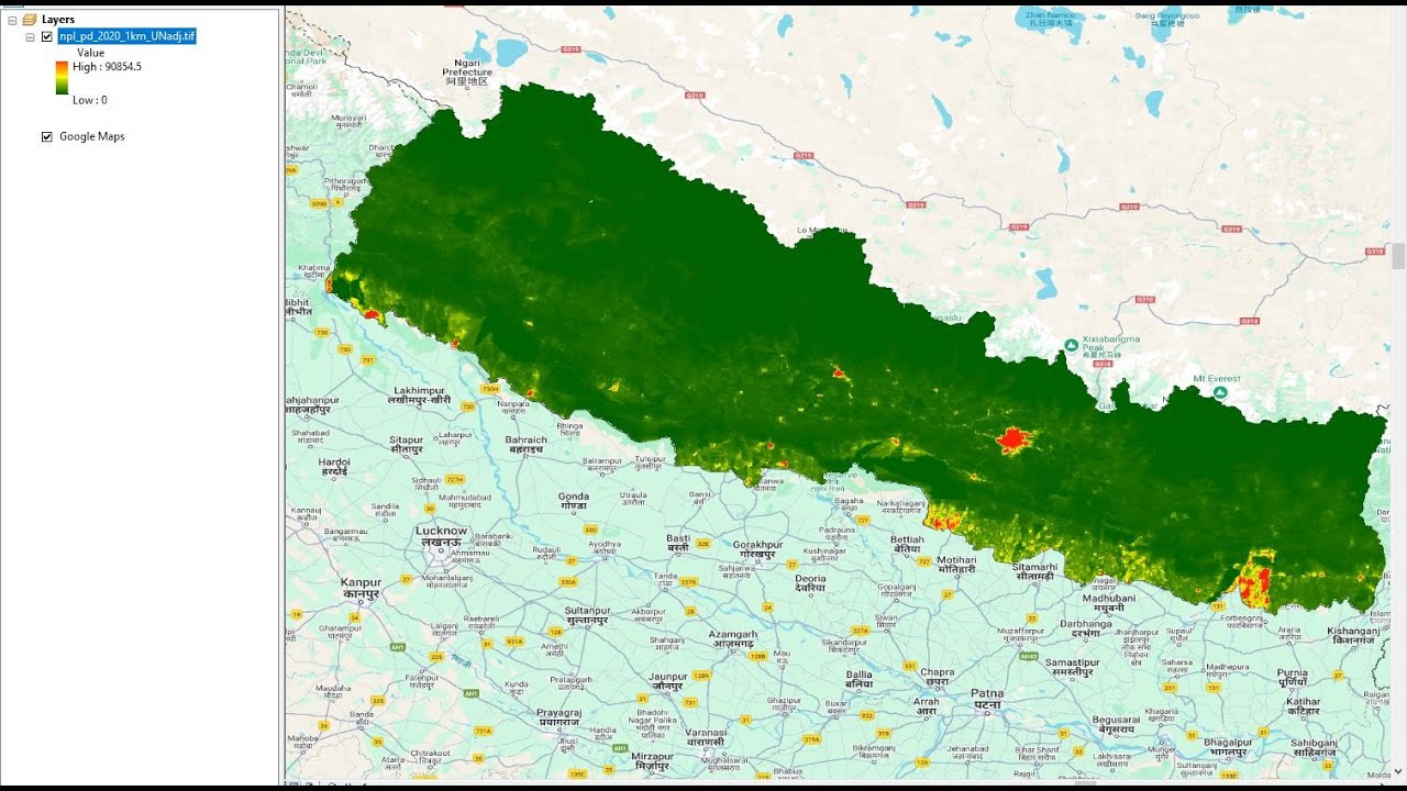 WorldPop Population density data download and visualization - YouTube