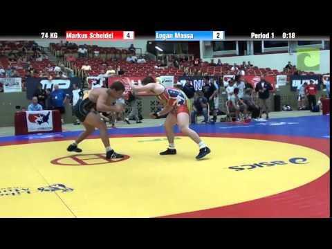 74 KG Markus Scheidel vs Logan Massa - YouTube
