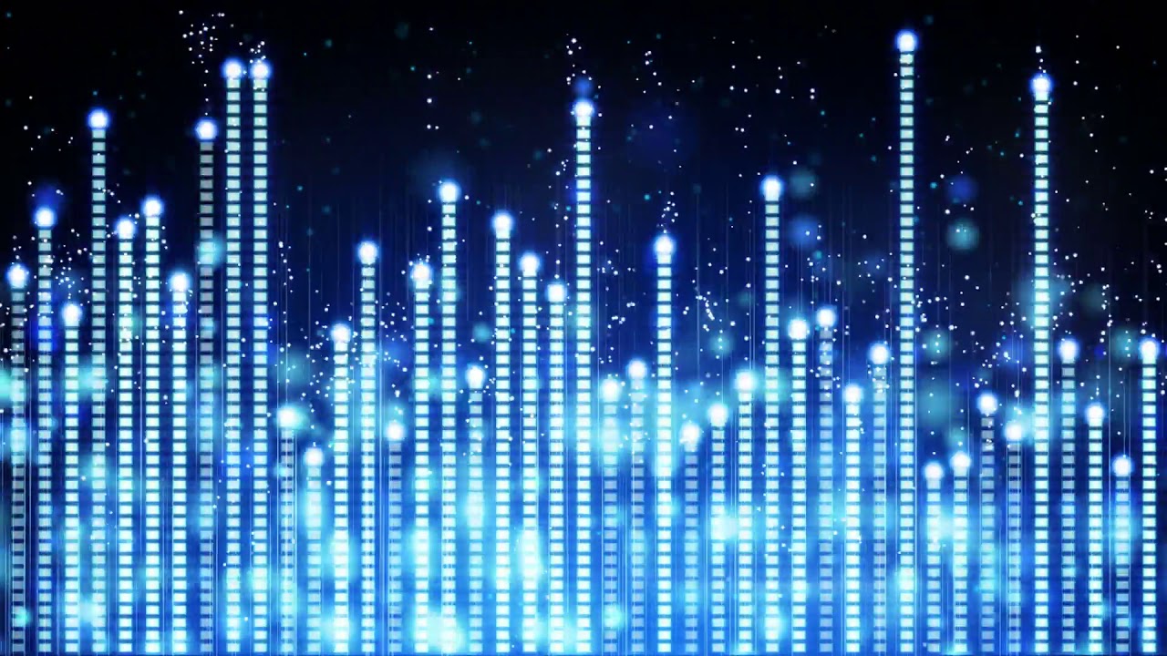 blue music equalizer seamless loop 4k - YouTube