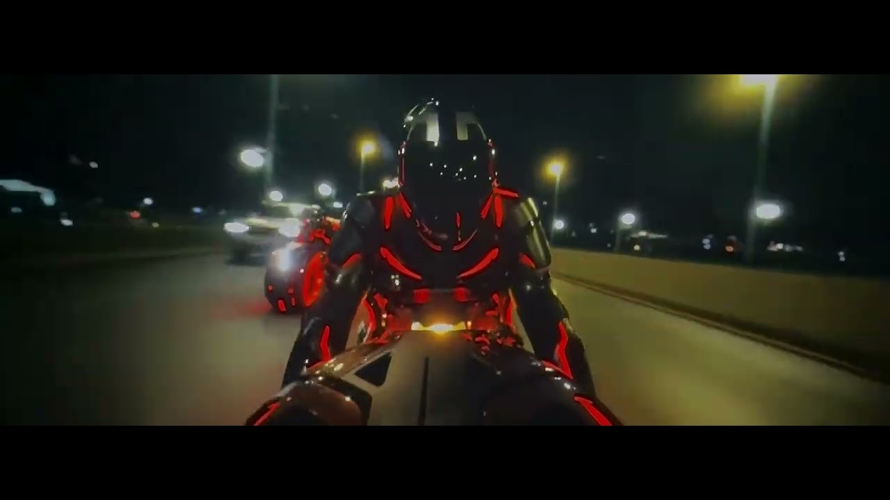 Tron Ares Light Cycle chase scene - YouTube