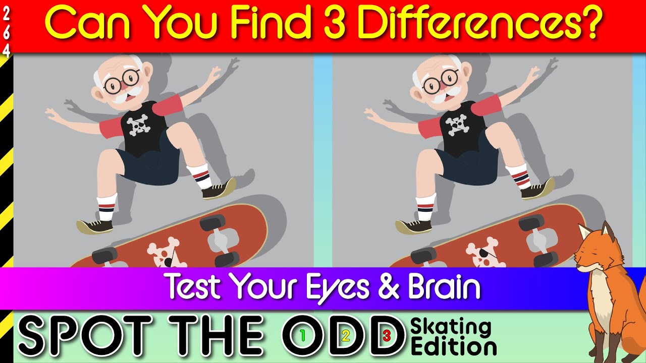 Find the Difference | SKATING | Brain Break | Game 264 - YouTube