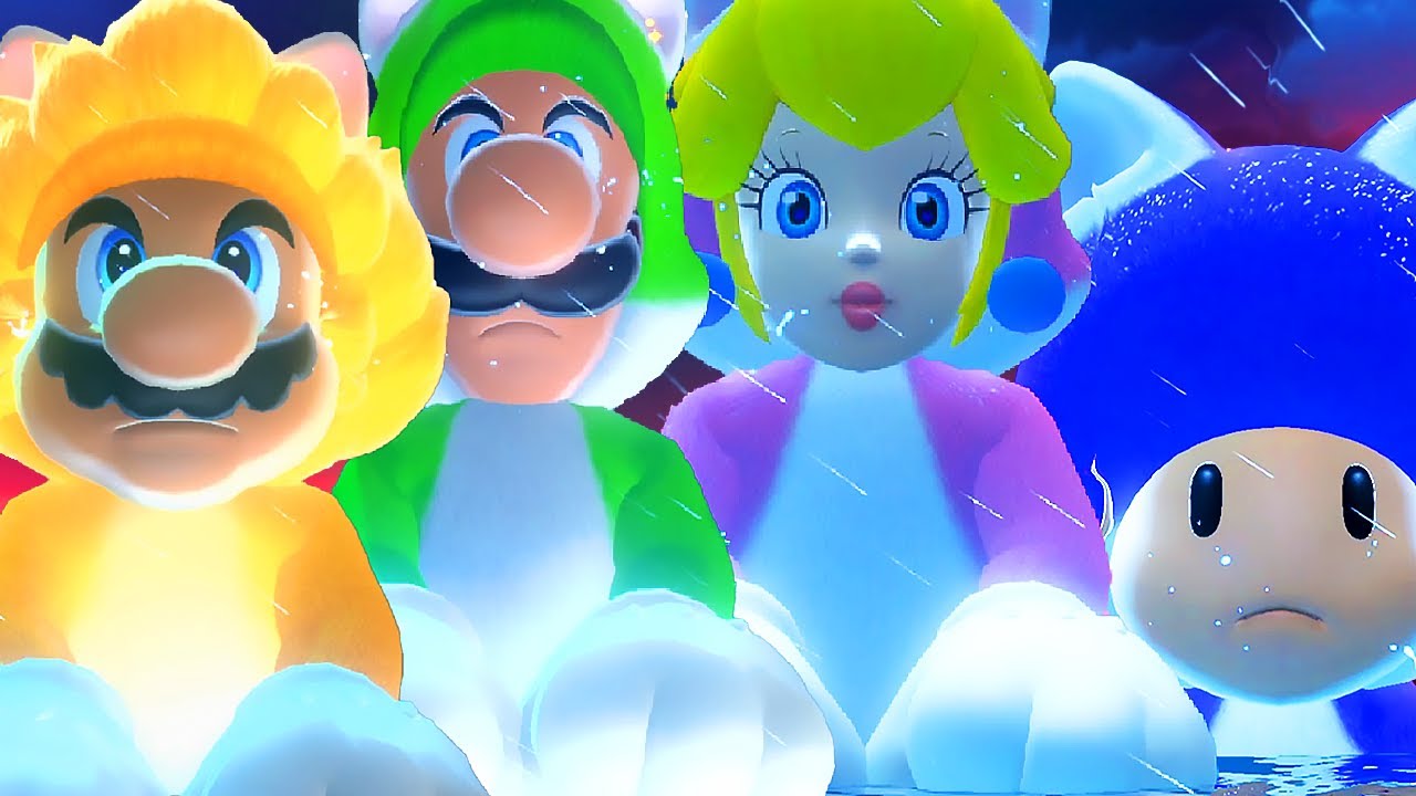 Bowser's Fury: Mario vs Luigi vs Peach vs Toad - Final Boss Battle ...