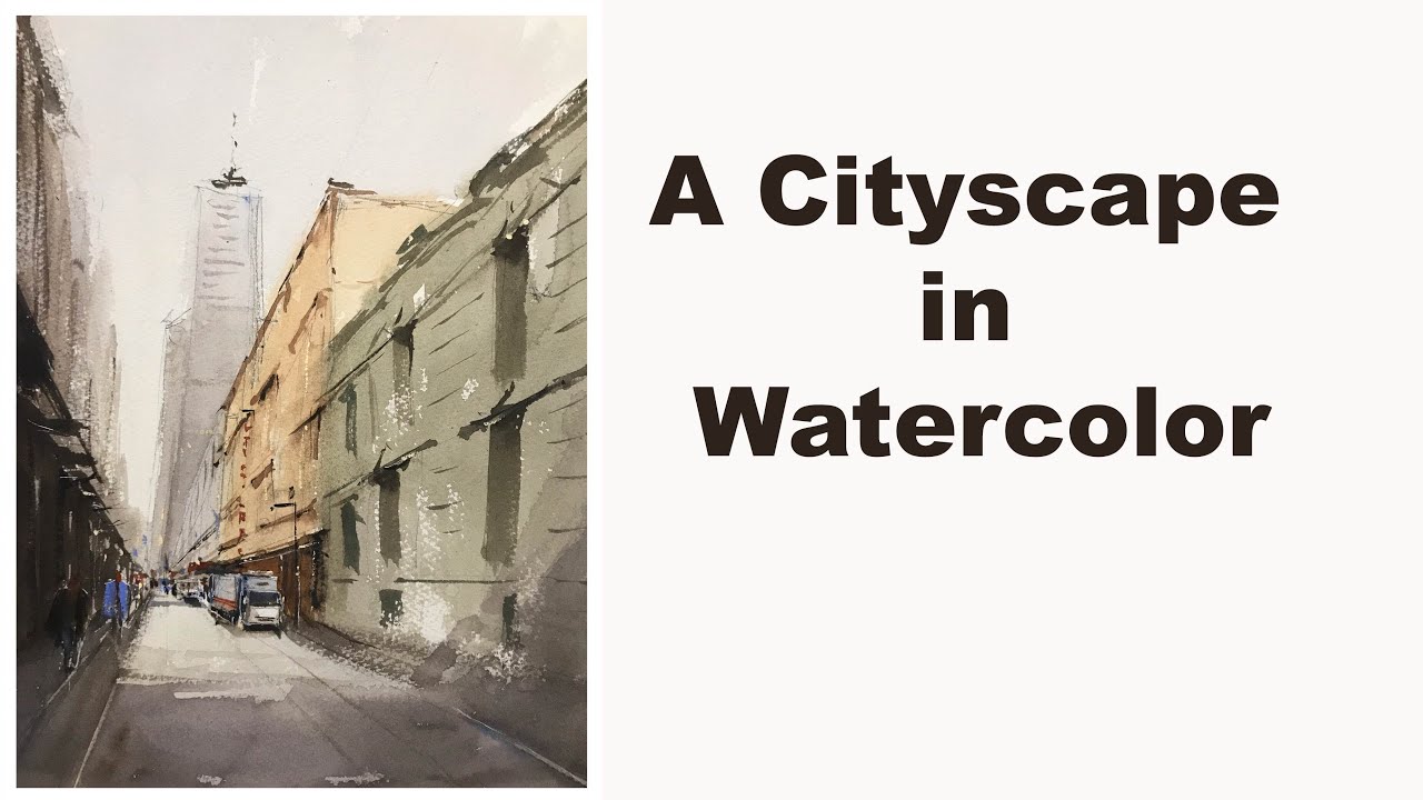 A Cityscape in Watercolor | Watercolor Demo | Tutorial - YouTube