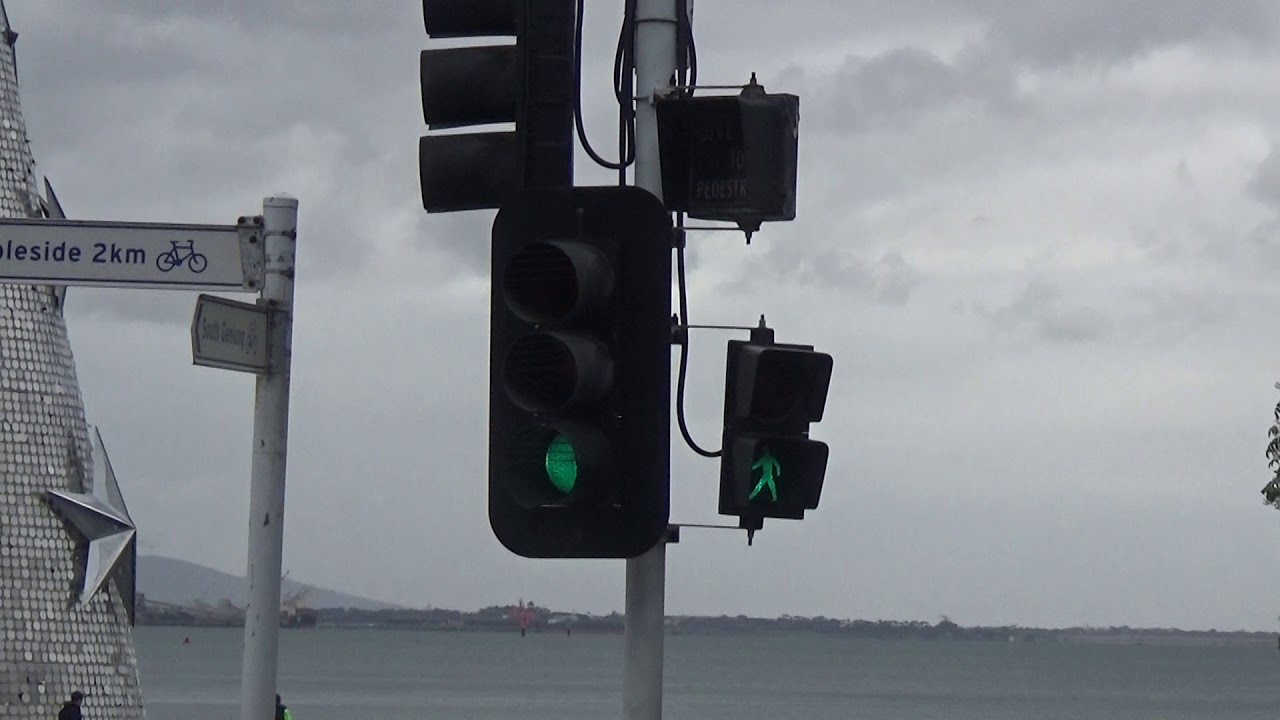 Incandescent Aldridge Signals And Neon Eagle Give Way To Pedestrians ...