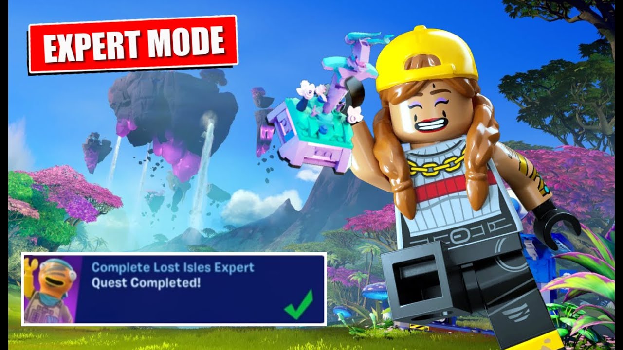 Fortnite Lego | How to complete Lost Isles Expert! (EXPERT MODE) - YouTube