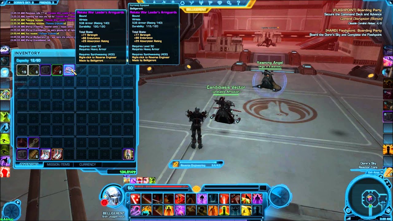 SWTOR SW Reverse Engineering Synthweaving 140 Bracers - YouTube