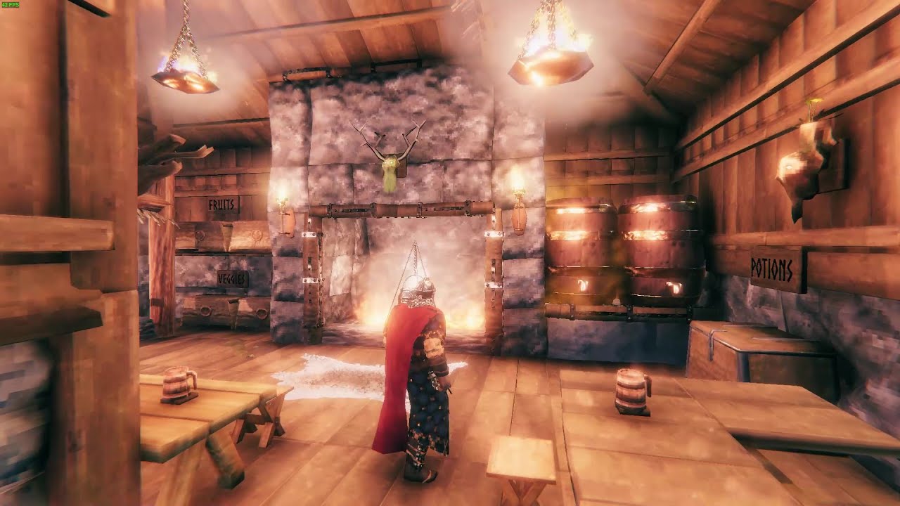 Valheim-small cook house build - YouTube