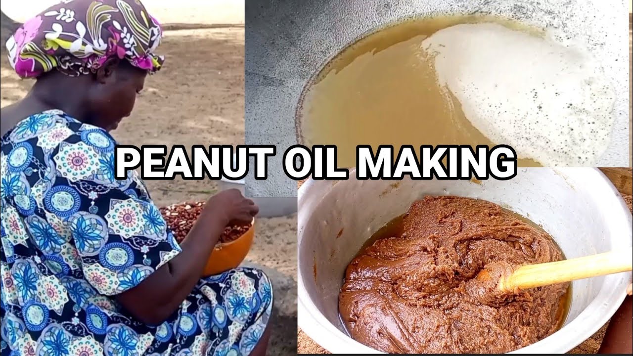 HOW TO MAKE PEANUT OIL FROM SCRATCH | GROUNDNUT OIL MAKING #peanutoil ...