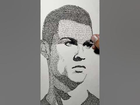 Drawing Cristiano Ronaldo using names #drawing #cristianoronaldo # ...