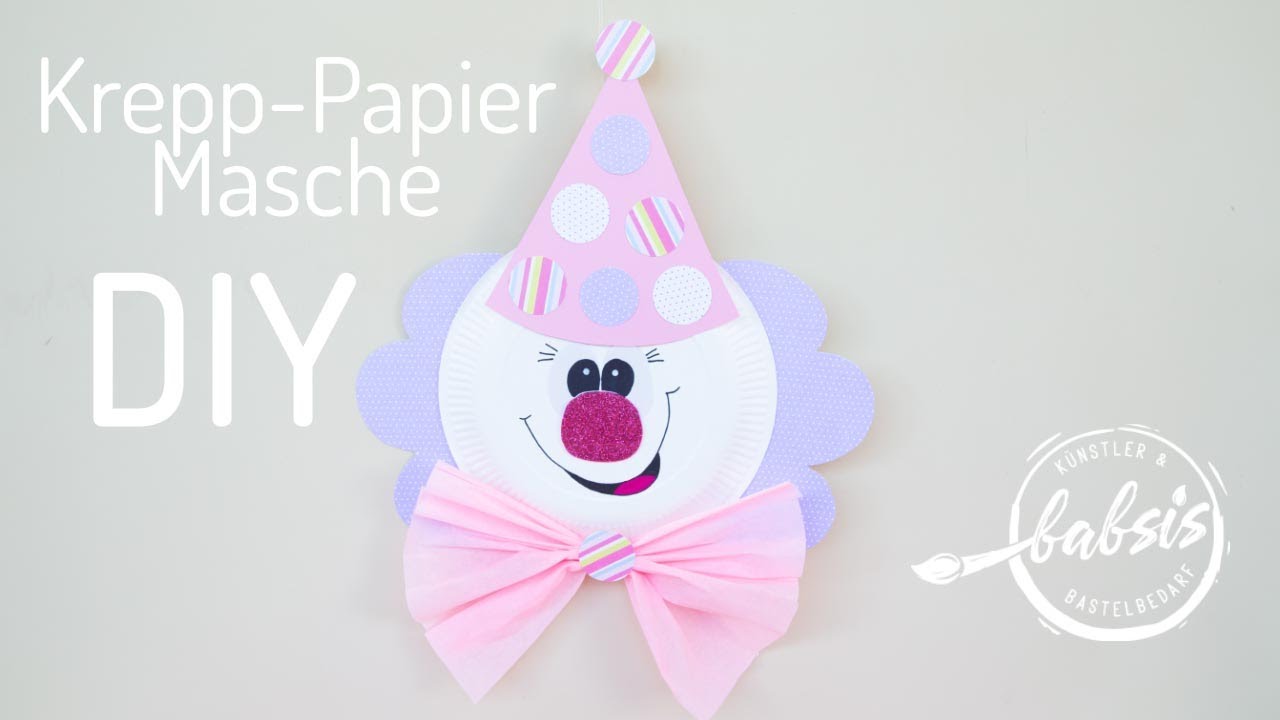 DIY Masche / Schleife aus Krepppapier | Karneval Clown basteln ...