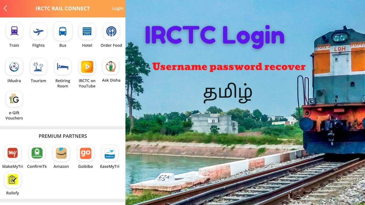 How to Recover username | Password | Email id in IRCTC app - YouTube