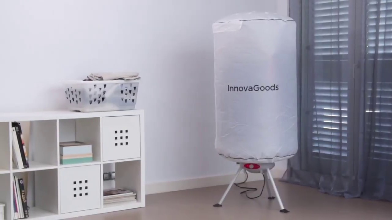 Φορητό στεγνωτήριο ρούχων Innovagoods 1000W - YouTube