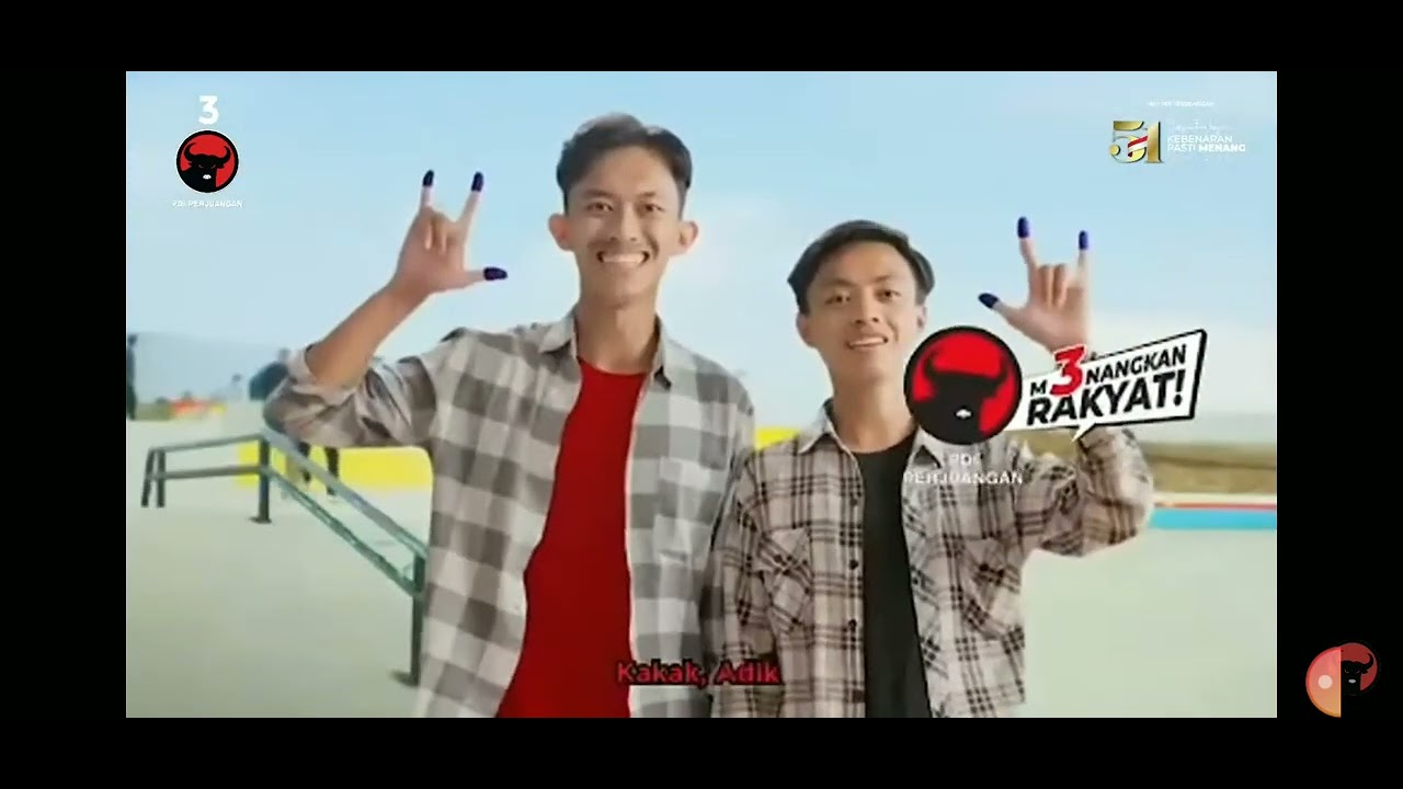 TVC PDI Perjuangan coblos no 3 - M3NANGKAN RAKYAT 2024 - YouTube