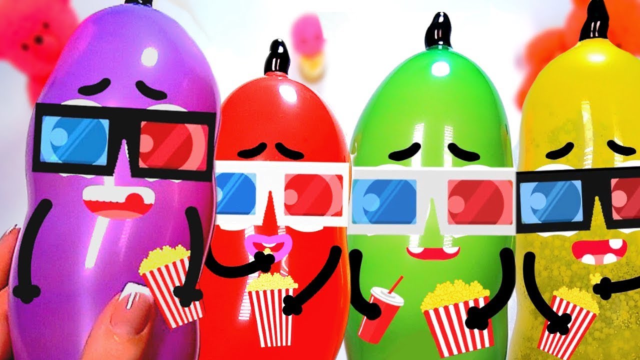 Making Slime With Funny Balloons Cute Doodles in Cinema | ST Slime ...