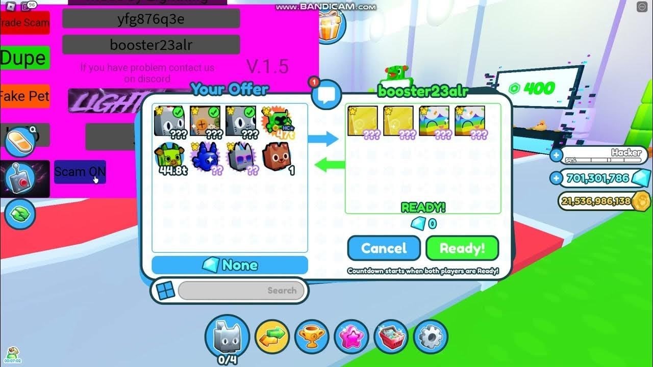 Roblox Pet Simulator X Trade Scam Script - YouTube