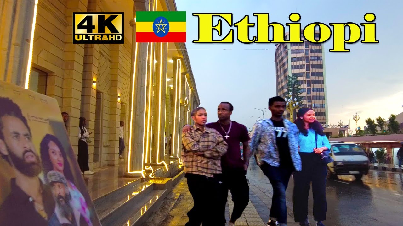 ፏ ያለችው አዲሷ ፒያሳ Addis Ababa walking tour new face of PIASSA 4K - YouTube