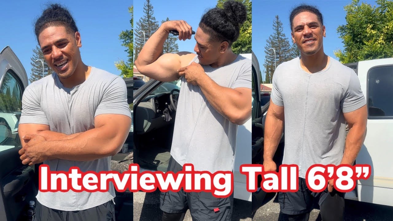 Interviewing tall 6,8” bodybuilder - YouTube