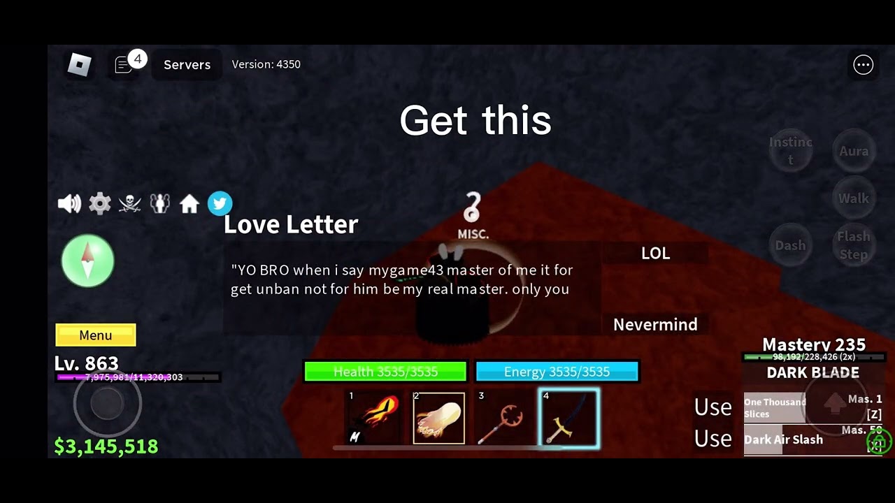 How to get dark blade v2 thank you for 50 subs! - YouTube