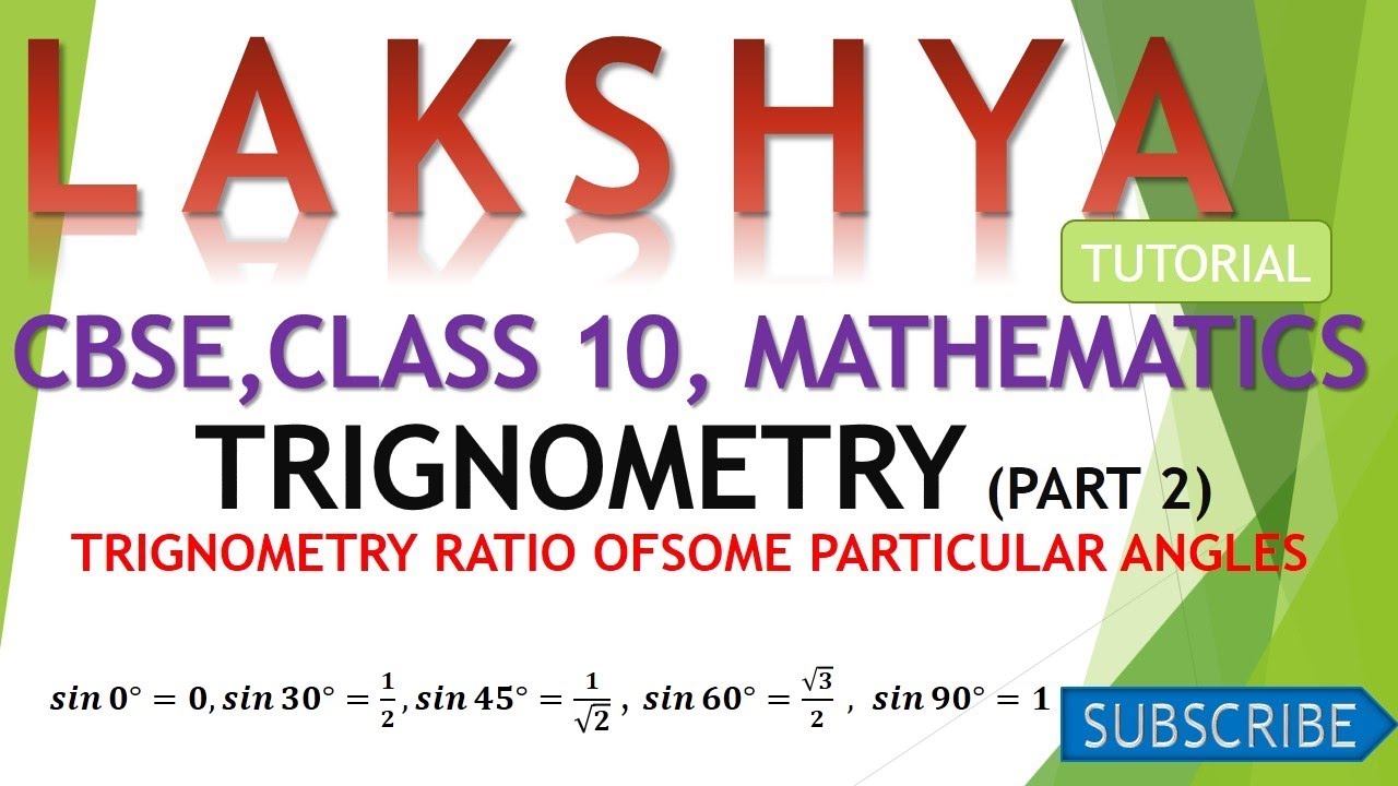 TRIGNOMETRY (Part 2) | CBSE Class 10 Math - YouTube