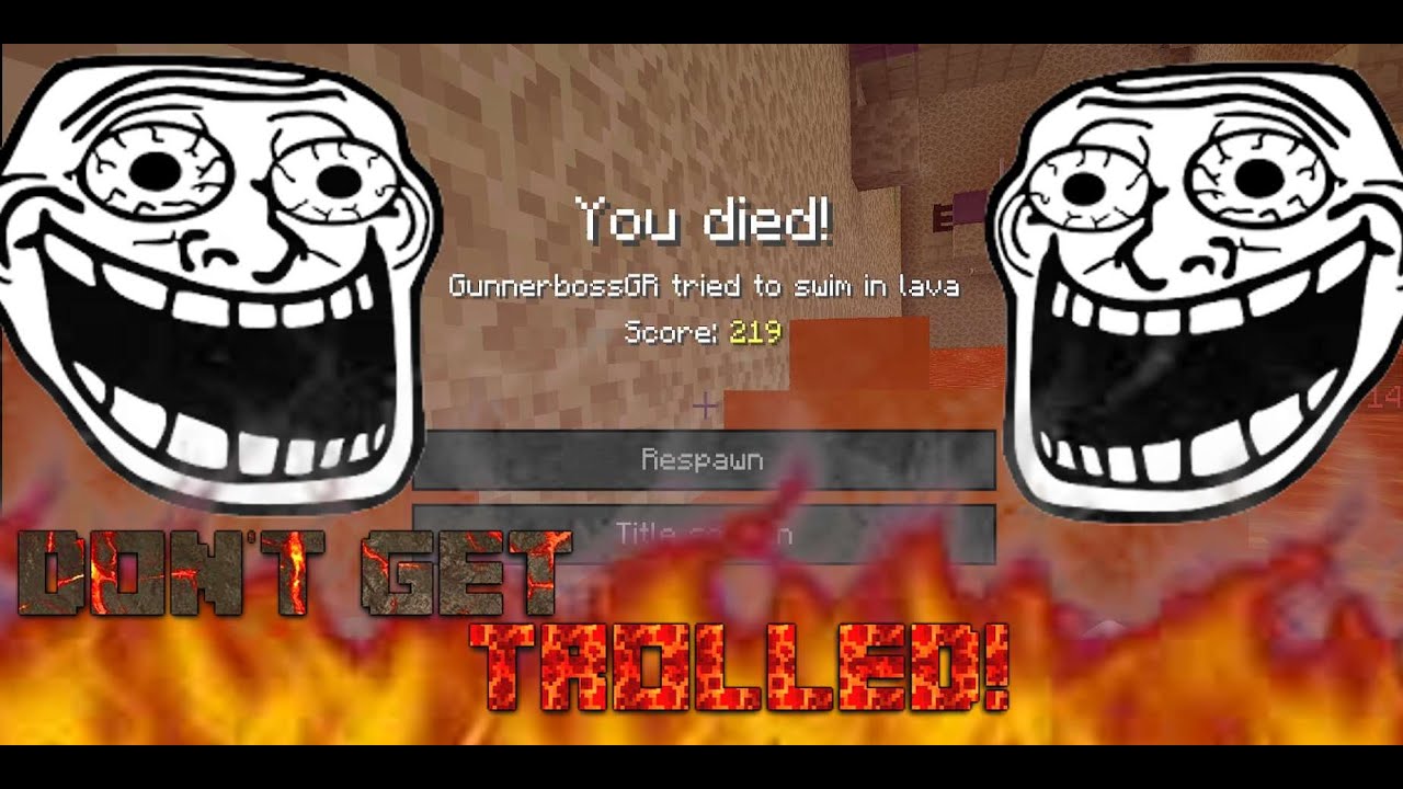 The challenge to NOT GET TROLLED IN MINECRAFT! - YouTube