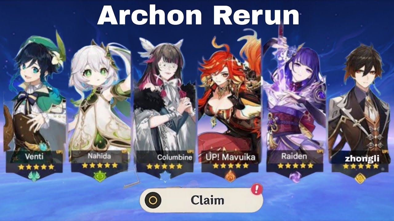 Archon Rerun Schedule!!!New Parade and Which Character Will Be Released ...