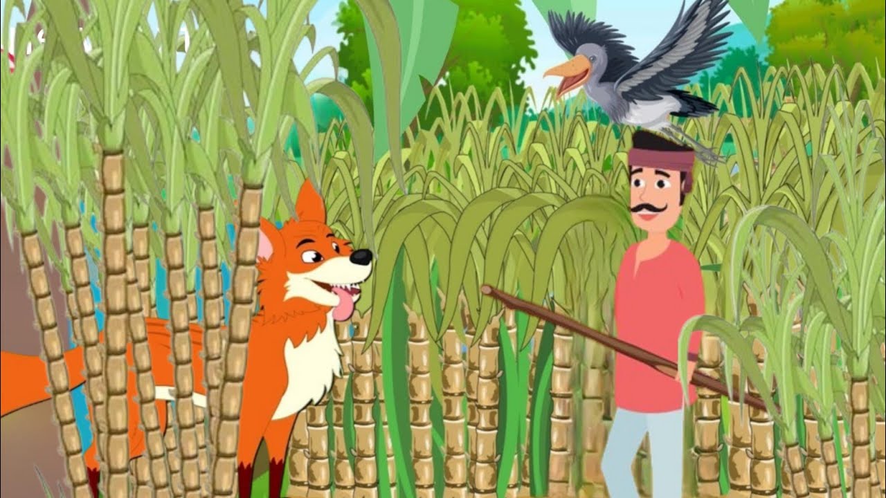 लोमड़ी और किसान की कहानी/lalchi lomdi or kisan/hindi stories - YouTube