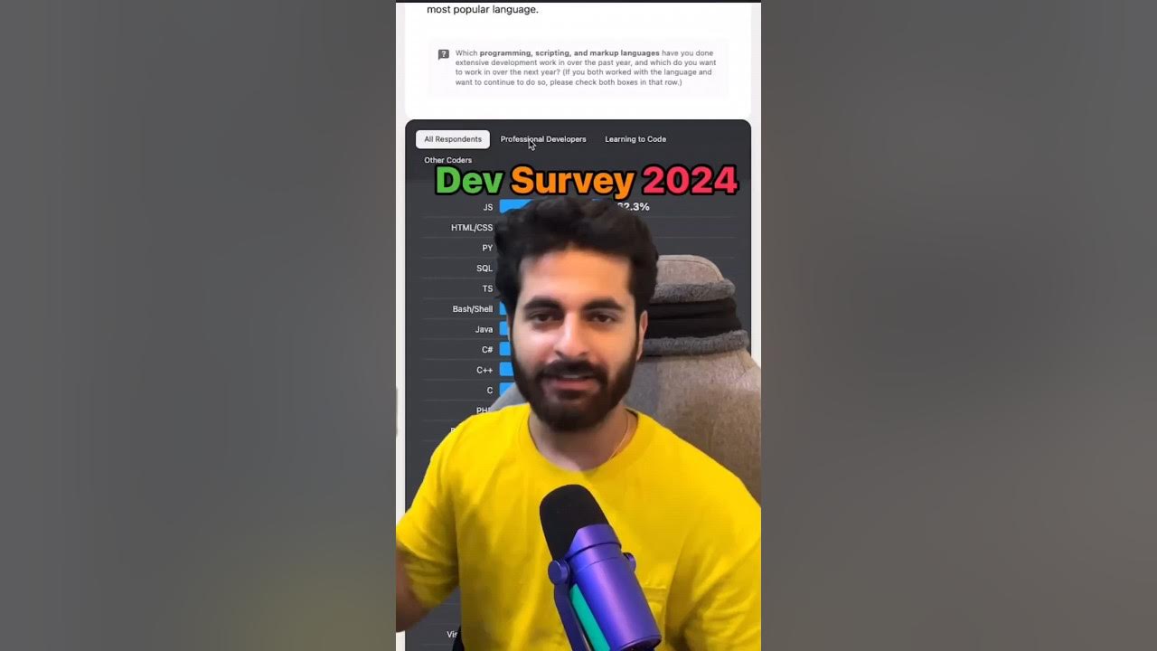 Stack overflow dev survey #coding #programming #stackoverflow #survey #javascript #2024 - YouTube
