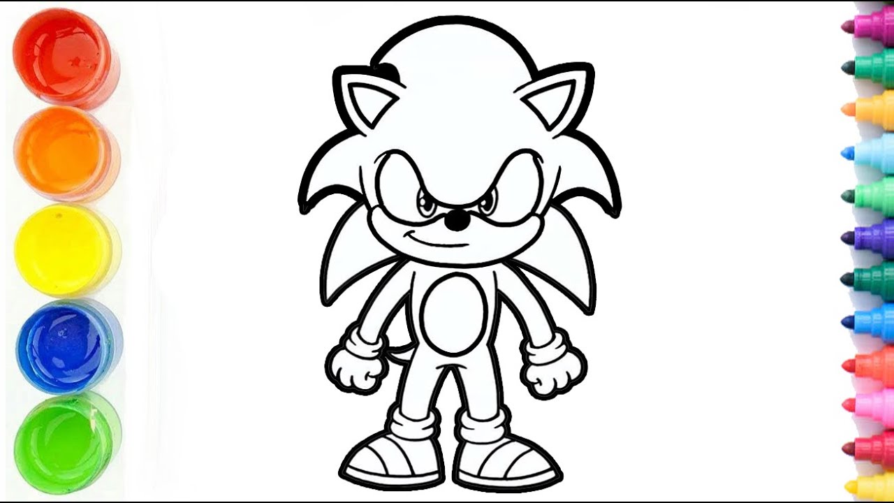 How To Draw a Sonic For Kids - Sonic Drawing and Coloring Step by Step ...