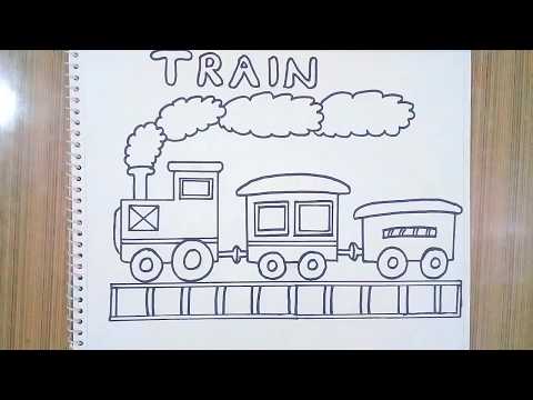 Train | COLOUR and LEARN | Names of colours | Art for kids | Mom Art