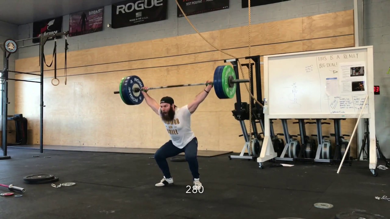 Jared Enderton - 306lb Snatch at Boise Crossfit - YouTube