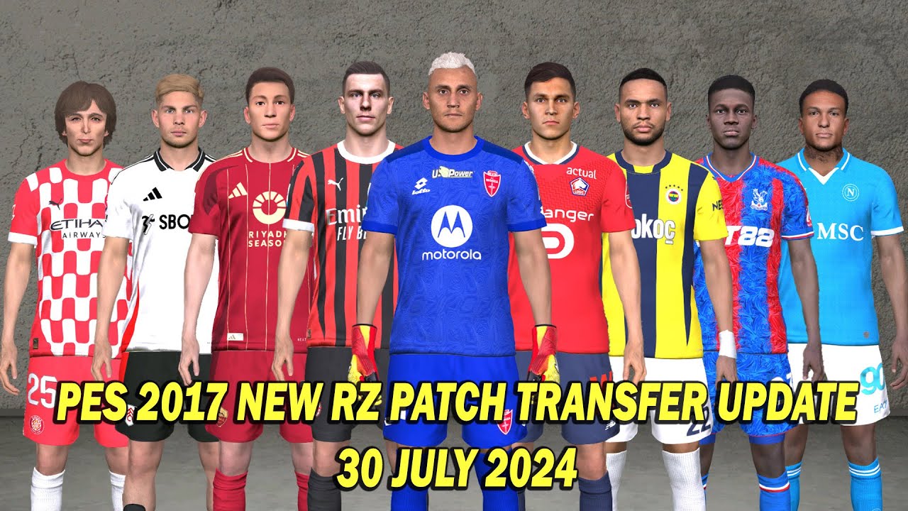PES 2017 NEW RZ PATCH UPDATE OPTION FILE SEASON 2024-2025 - YouTube