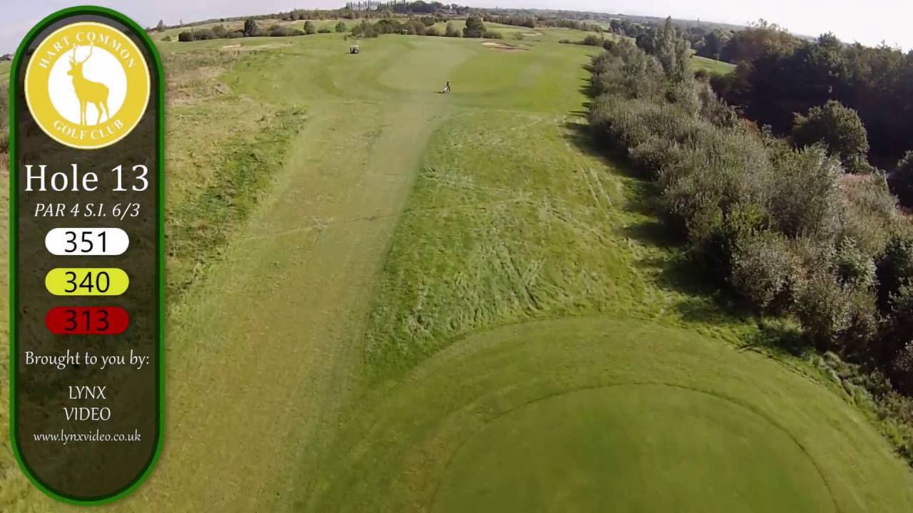 Hart Common Golf Club - Hole 13 Flyover - YouTube