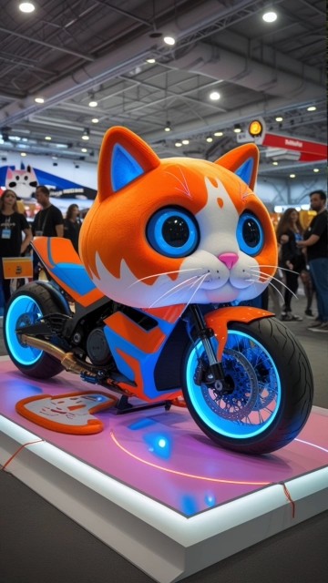 ️ Evolution of Cat : Motogp Neon Cat Bike🥰 Angel Cat #cat #cute #love # ...