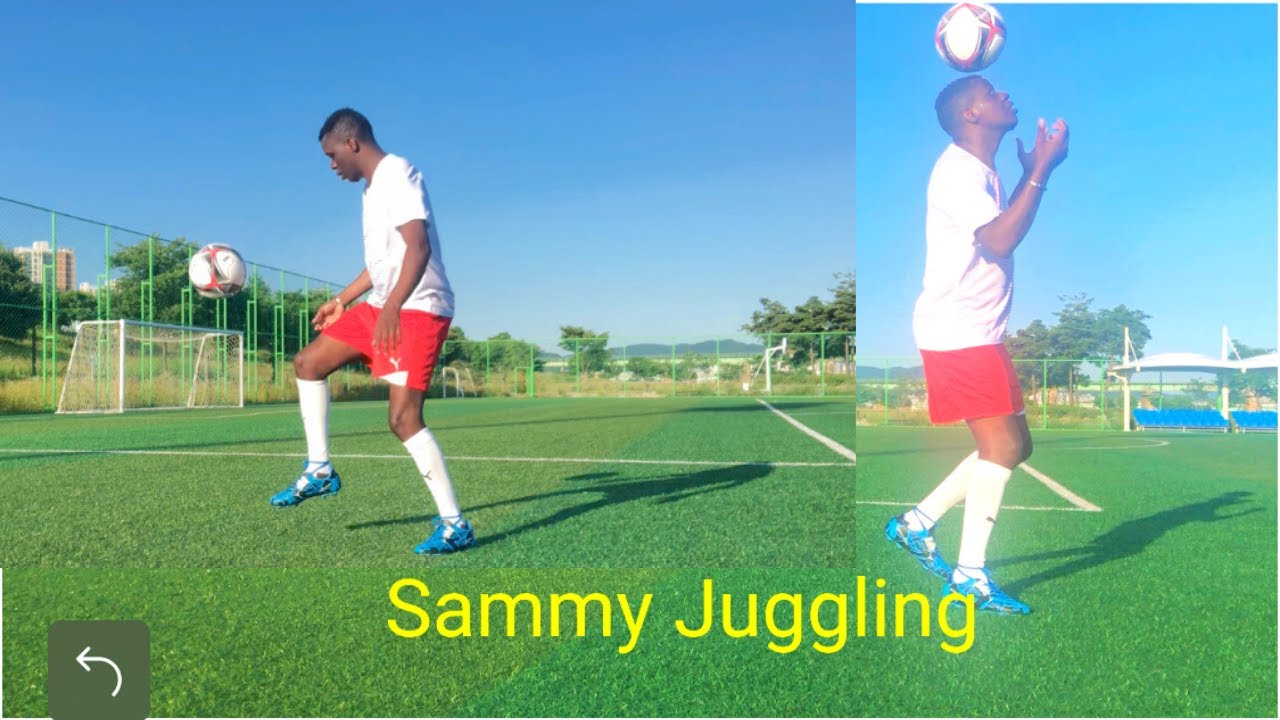 Sammy SK Football Juggling Skills Head, Feet To Thigh Soccer Juggle ...