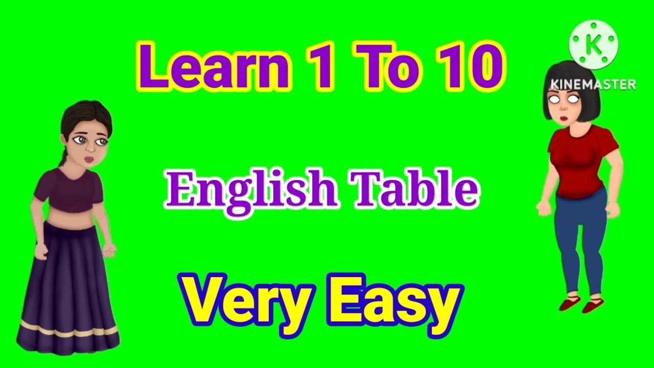 Learn 1 To 10 English Table Very Easy 💃 Learn Table Tricks - YouTube