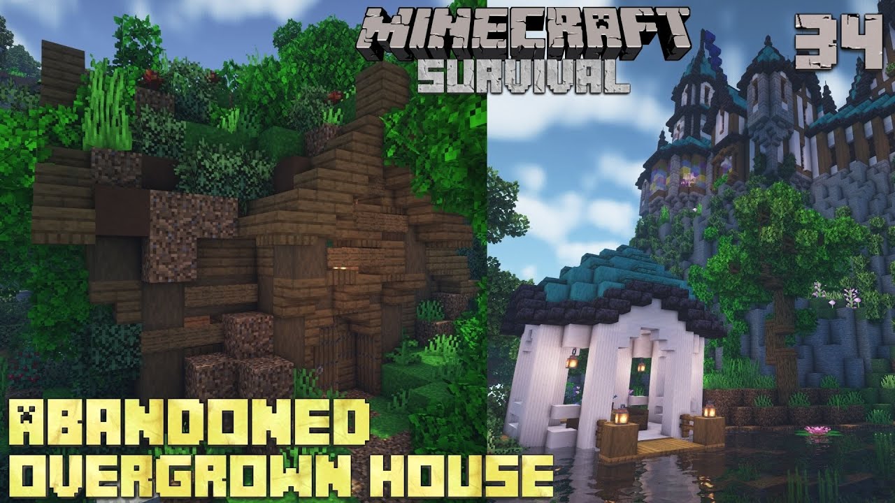 Abandoned Overgrown House in the Forest! - Let's Play Minecraft 1.16 ...