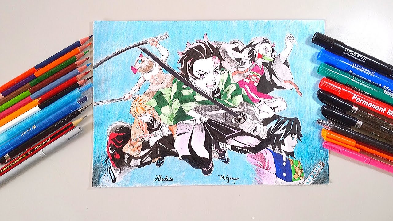 KIMETSU NO YAIBA DRAWING - YouTube