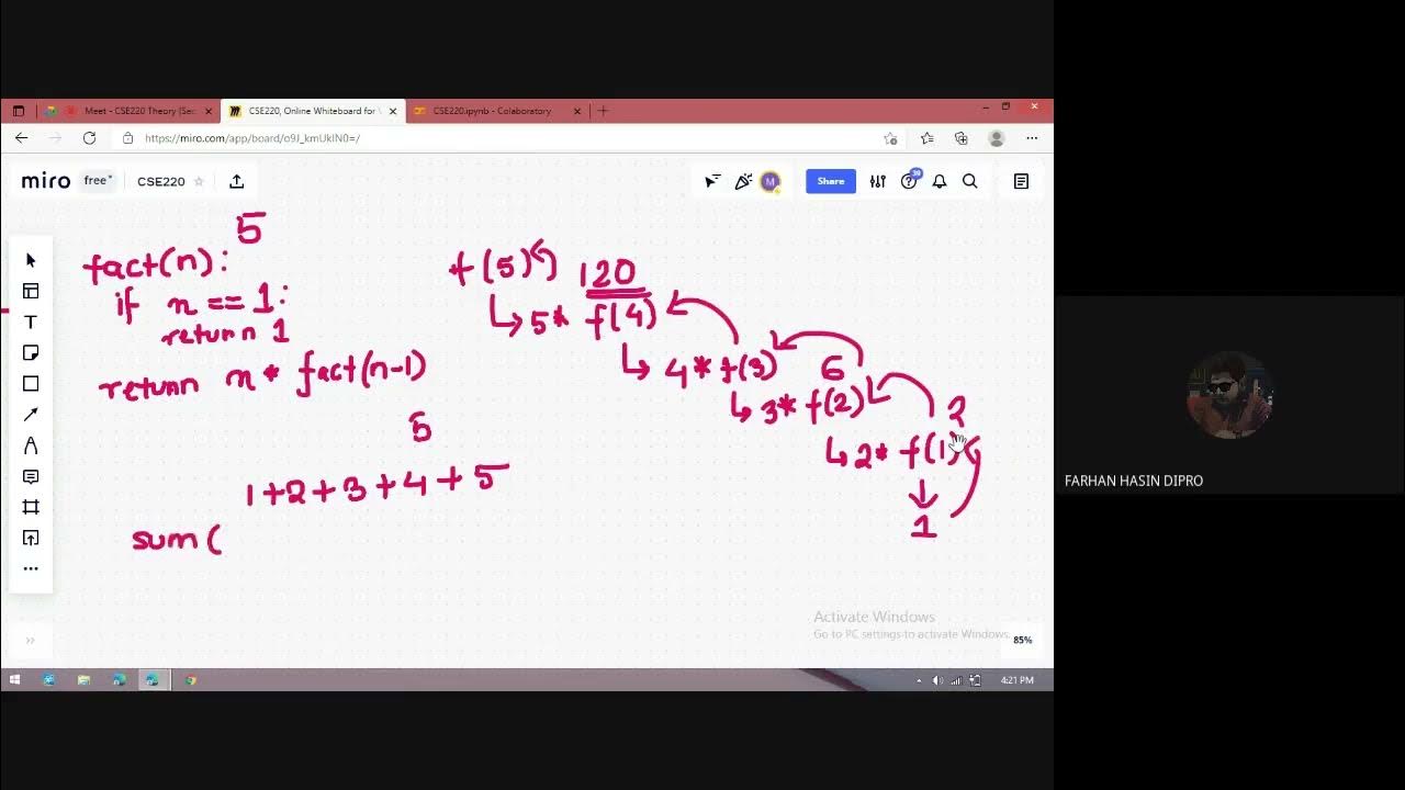Recursion 1 Cse220 Bracu Modhumonty Das Mty Youtube