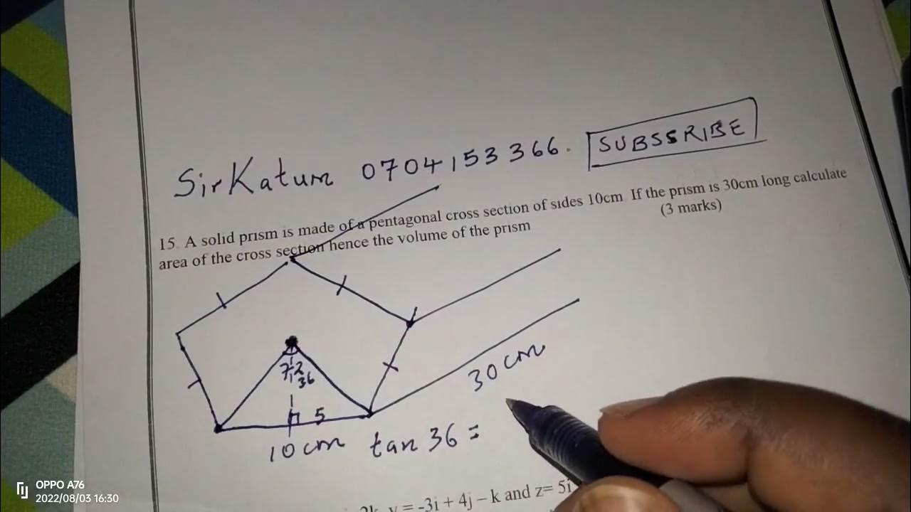 SURFACE AREA AND VOLUME OF PENTAGONAL PRISMS - YouTube