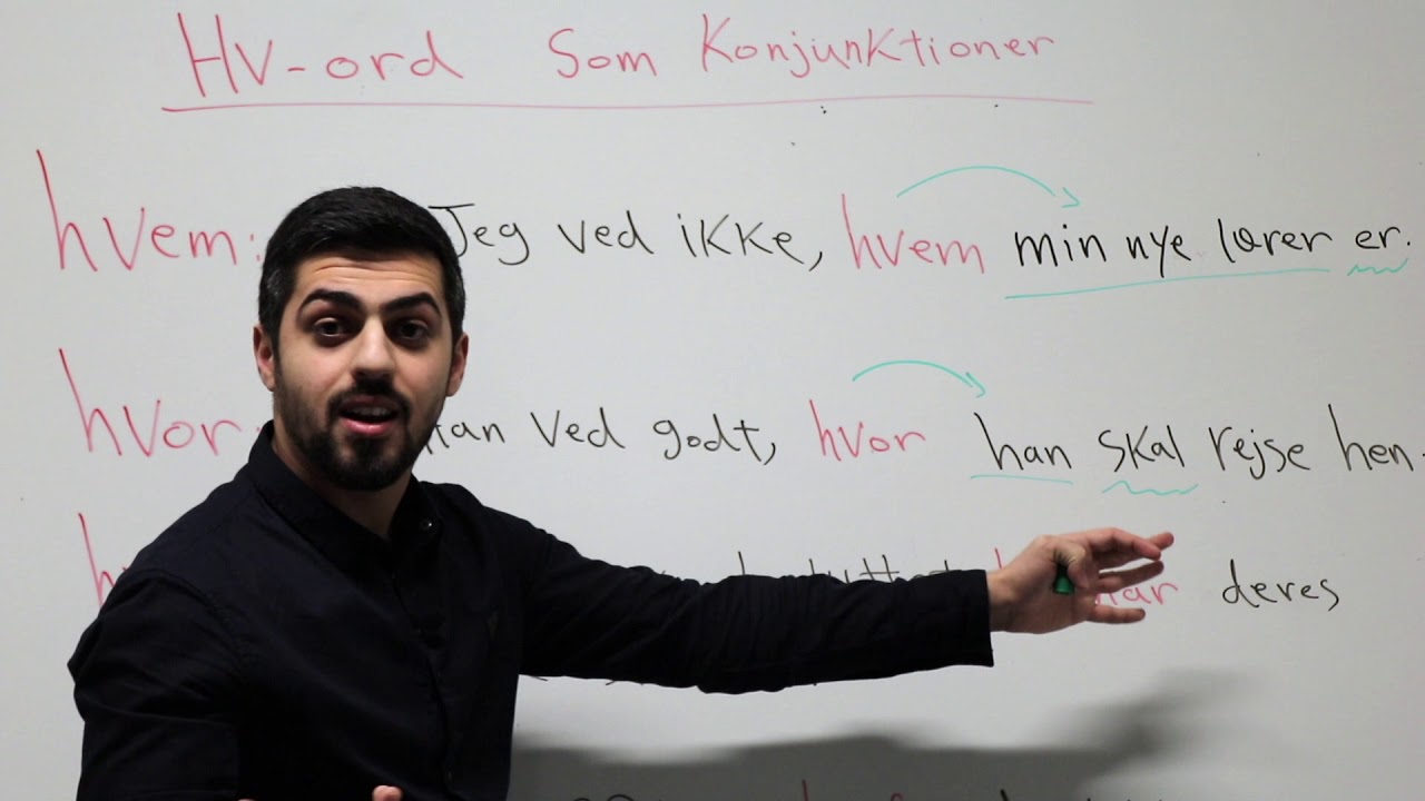 (145) أدوات تكوين السؤال كحروف عطف - Hv-ord som konjunktioner - YouTube