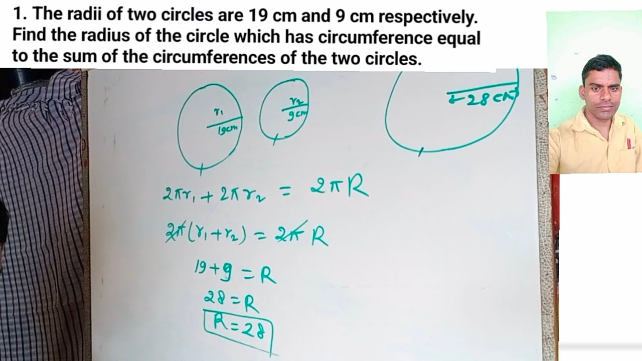 Surface Area of circle part 2. - YouTube