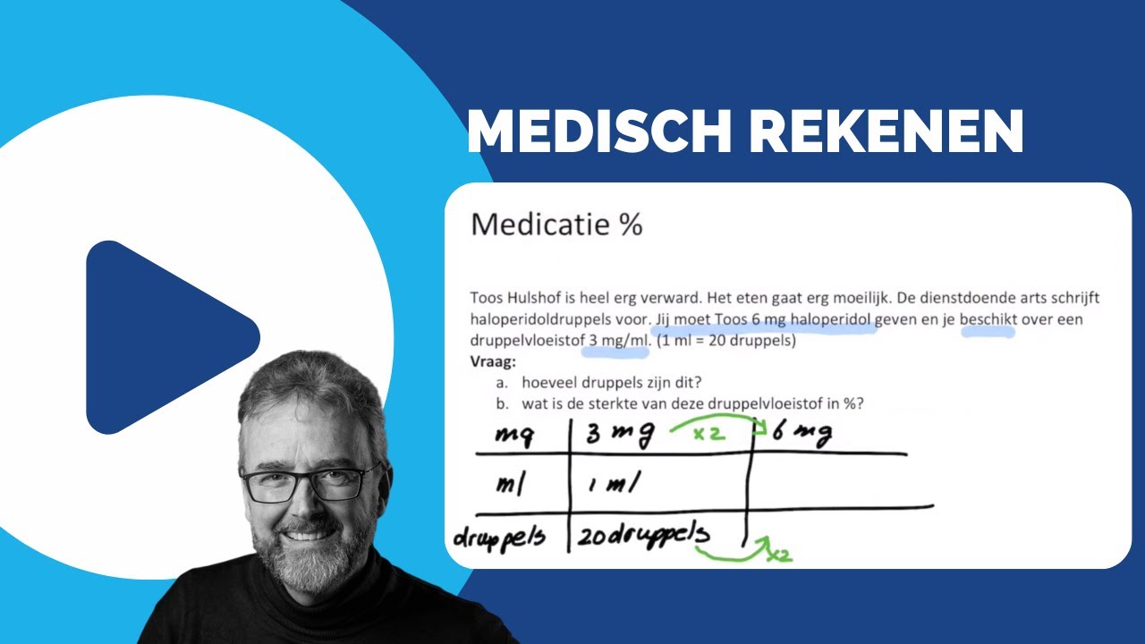 Medisch rekenen | medicatie % | HBO-V - YouTube