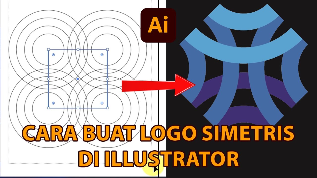 SIMPEL !! Cara Buat Logo Simetris di ILLUSTRATOR - YouTube