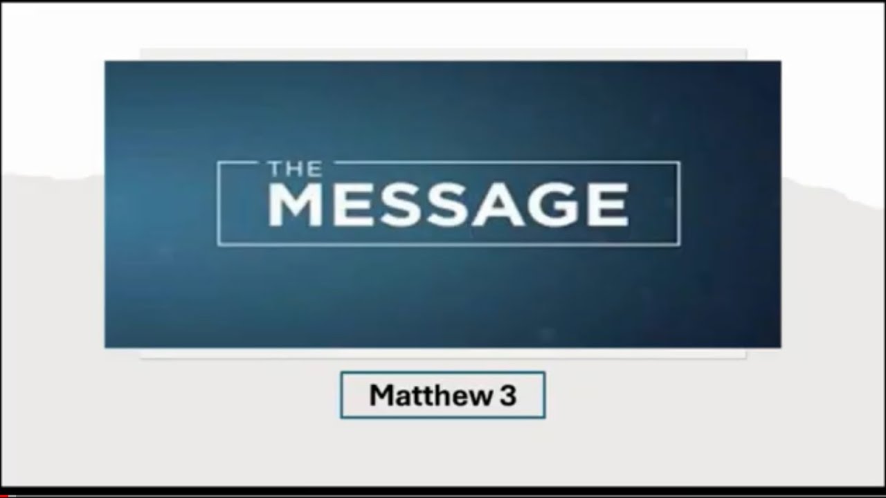 “The Message (Matthew 3)” Sunday Service 09.01.2024 - YouTube