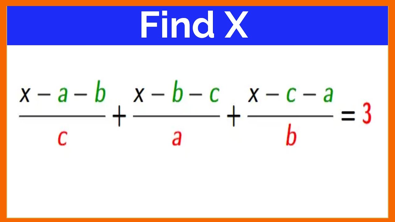 Nice Equation Solution | Find the Value of X | Can you Solve This ...