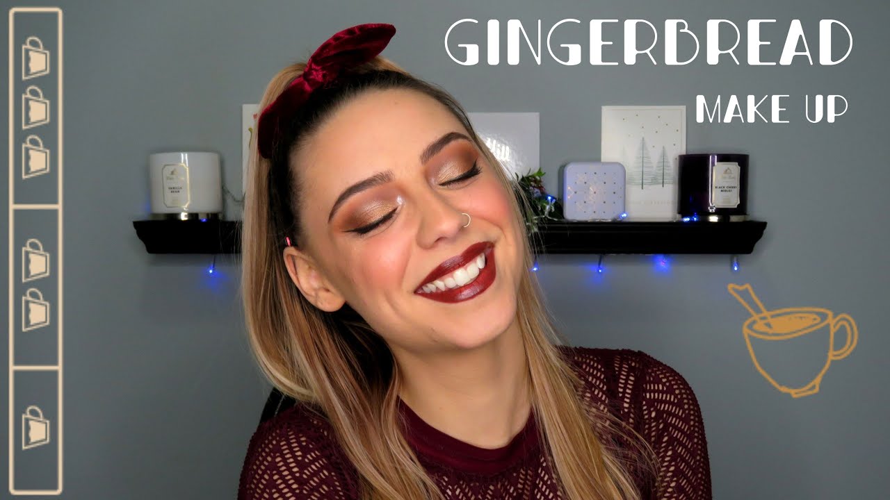 Gingerbread Inspired Makeup Tutorial - YouTube
