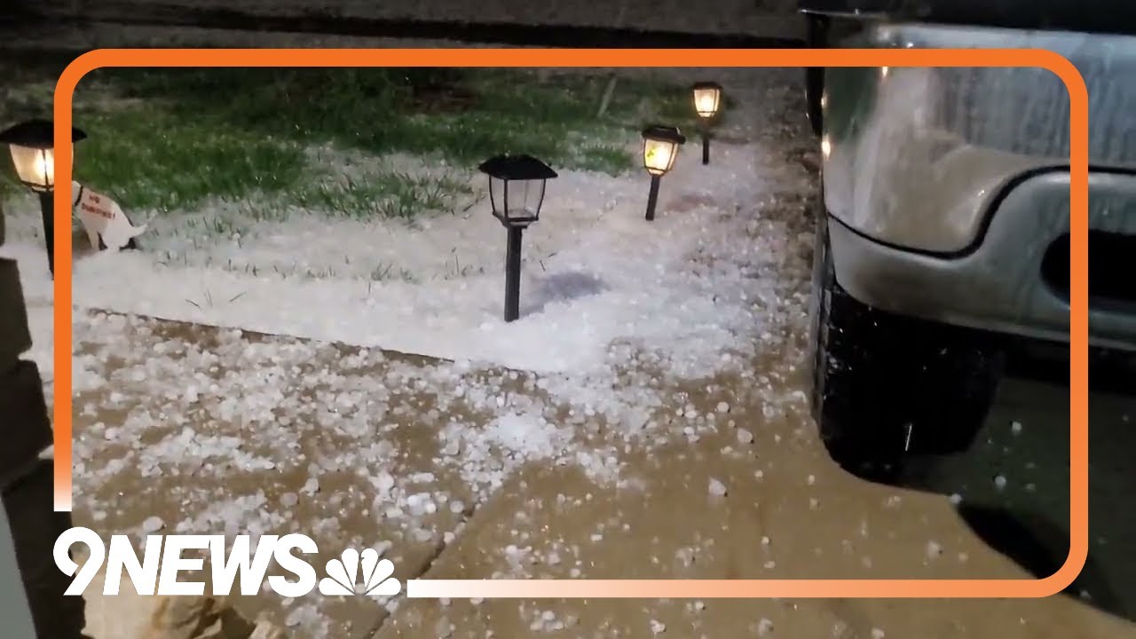 Hailstorm hits parts of Colorado Tuesday night - YouTube