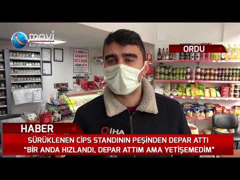 Sürüklenen Cips Standının Peşinden Depar Attı