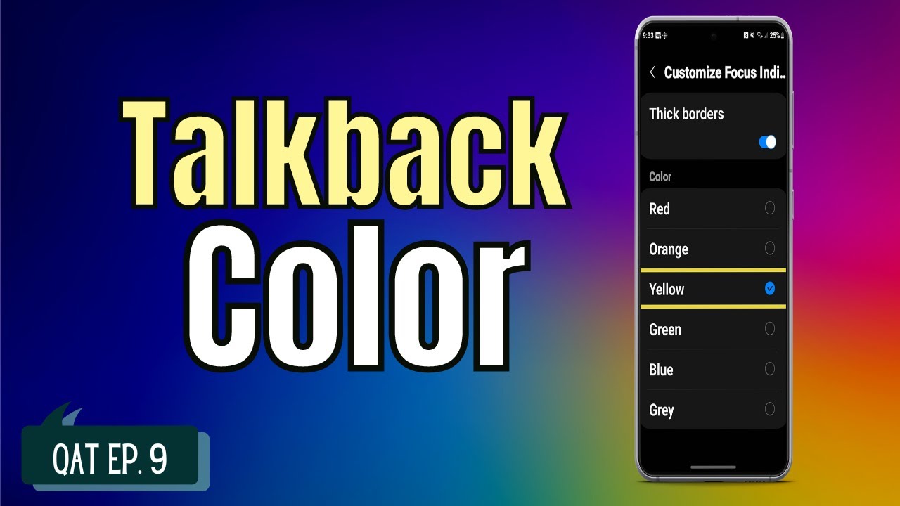 Choose your Talkback Color! | Customize Talkback Focus Indicator - YouTube